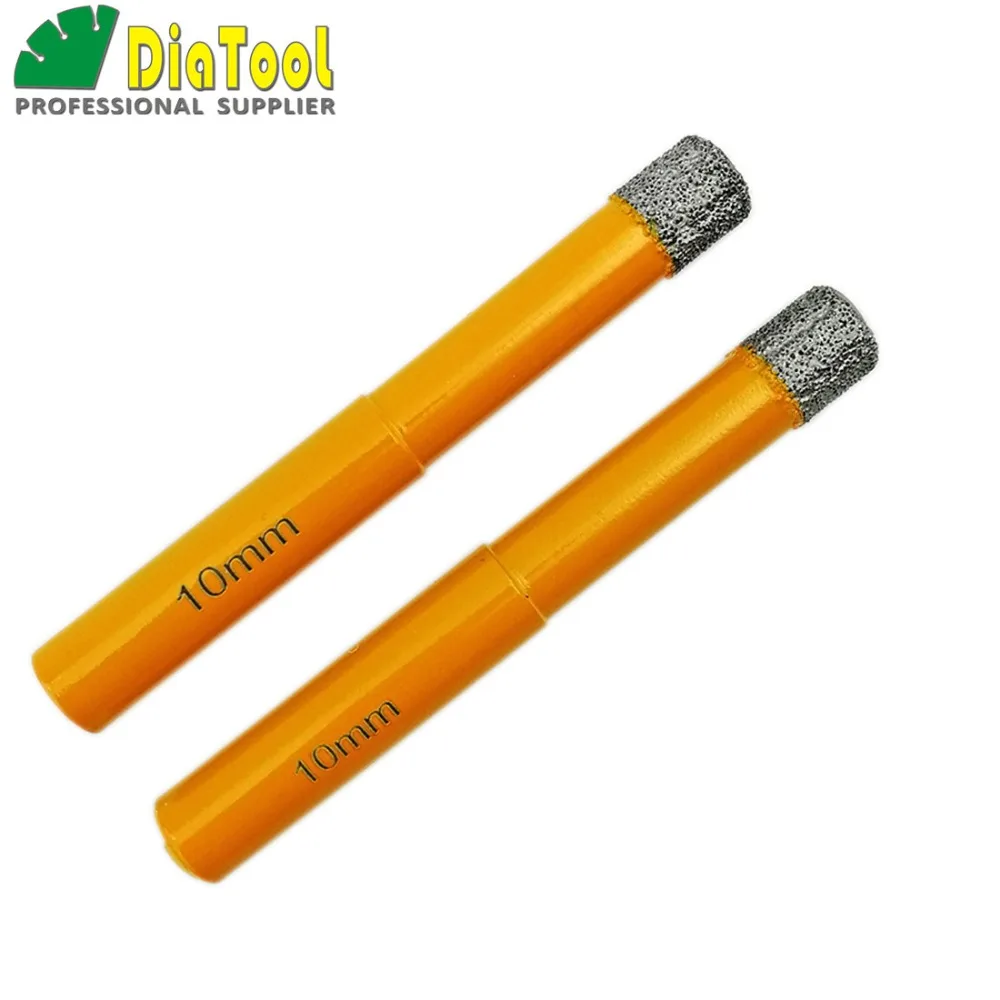 DIATOOL-2pcs-10mm-drill-bits-Vaccum-Brazed-Diamond-drilling-bits-10mm ...