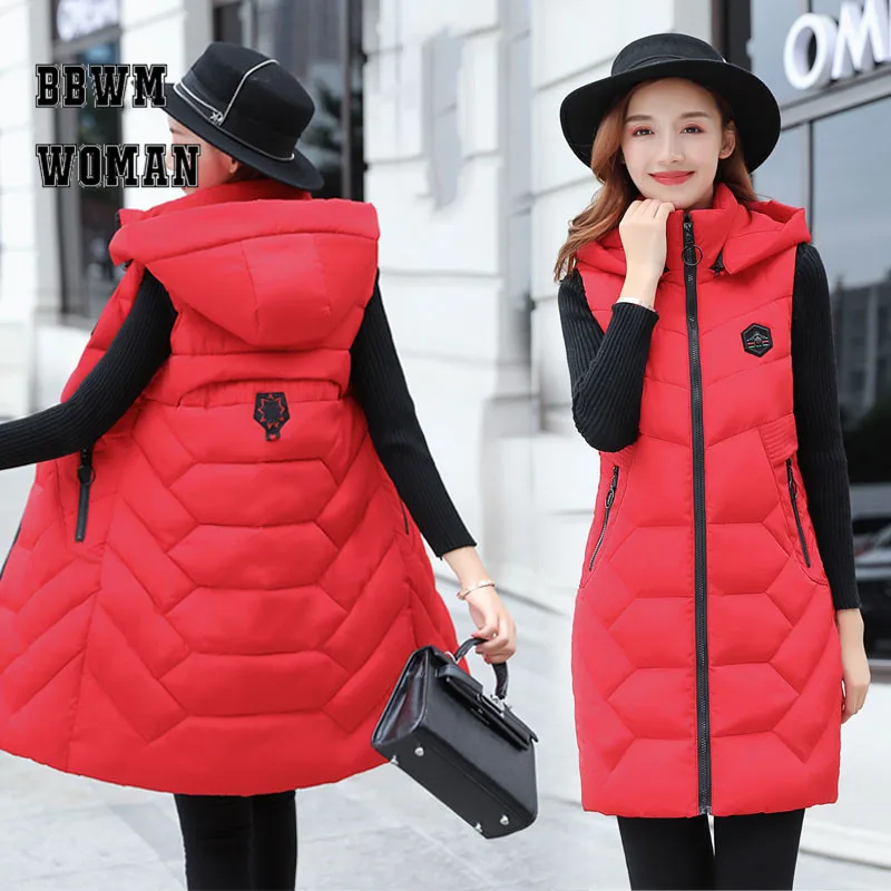 Cotton Vest Female Autumn and Winter 2018 New Long Section Korean ...