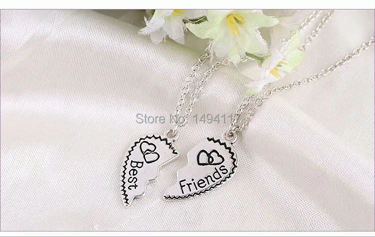 Fine jewelry Heart style crystal best friend necklace with best friends ...