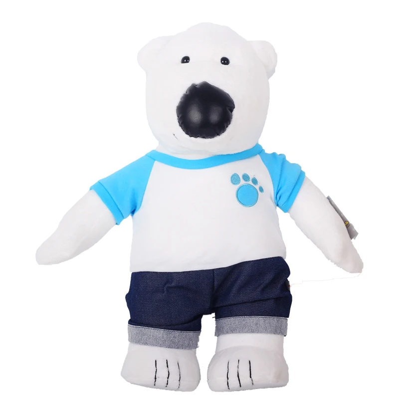 Big Size 45cm Korea Pororo Polar Bear Poby Plush Stuffed Toys Doll Soft ...