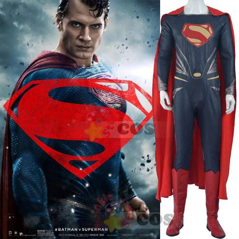 2017 Superman Cosplay Costume Adult Batman V Superman Dawn Of Justice