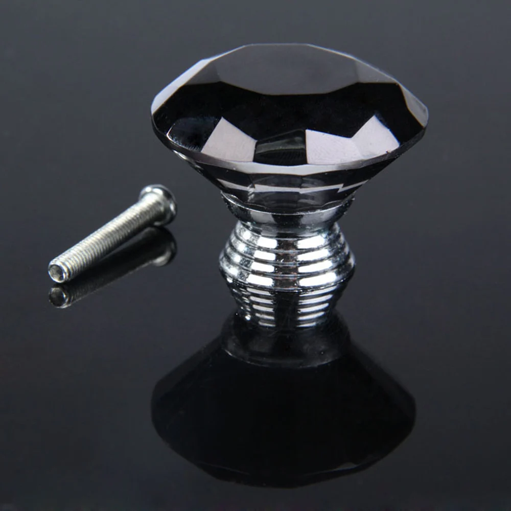 MEGAIRON Modern Diamond 30mm Multi color Crystal Pull Handle Knob ...