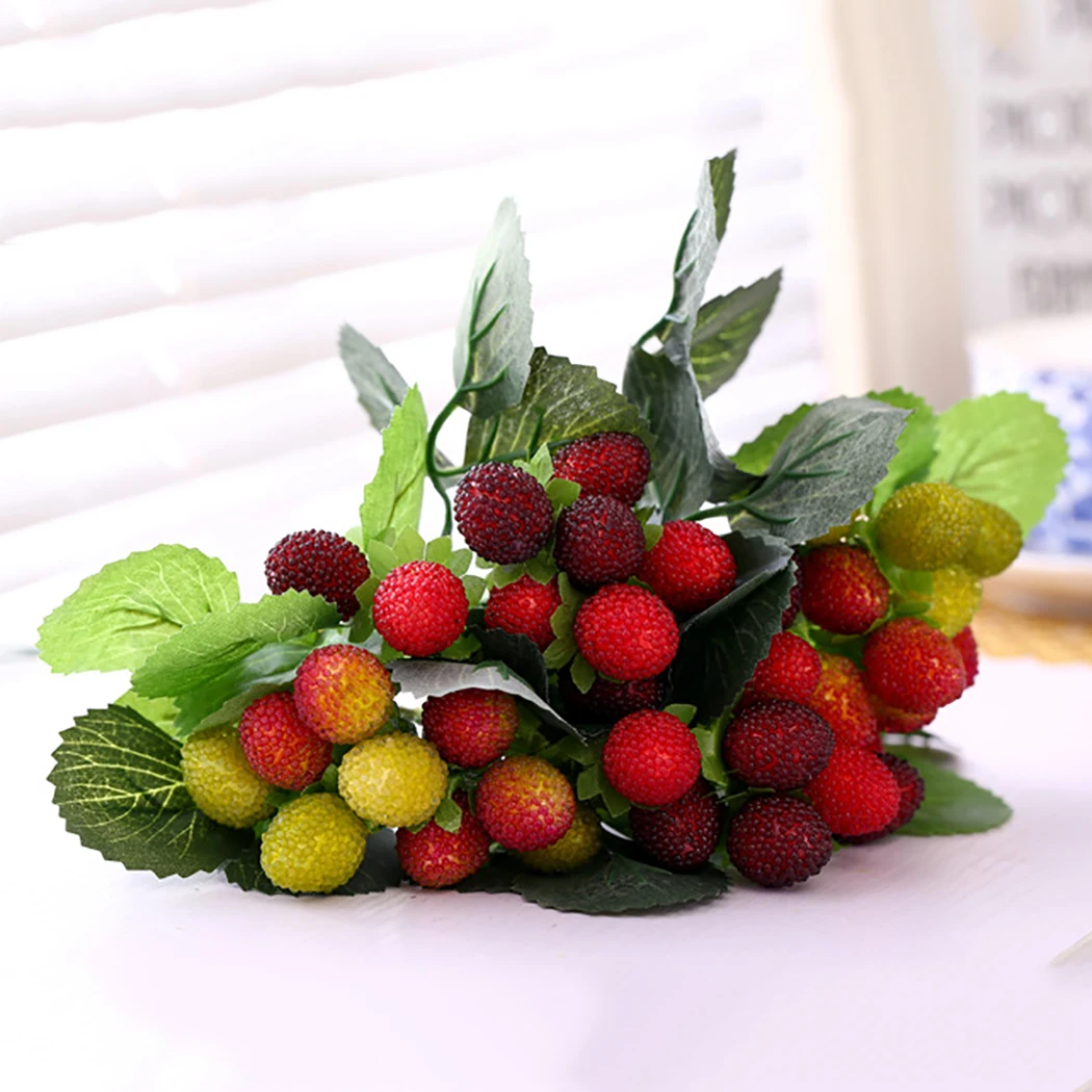 Artificial Fruits Decorative Lifelike Myrica Rubra Simulation Fruits ...