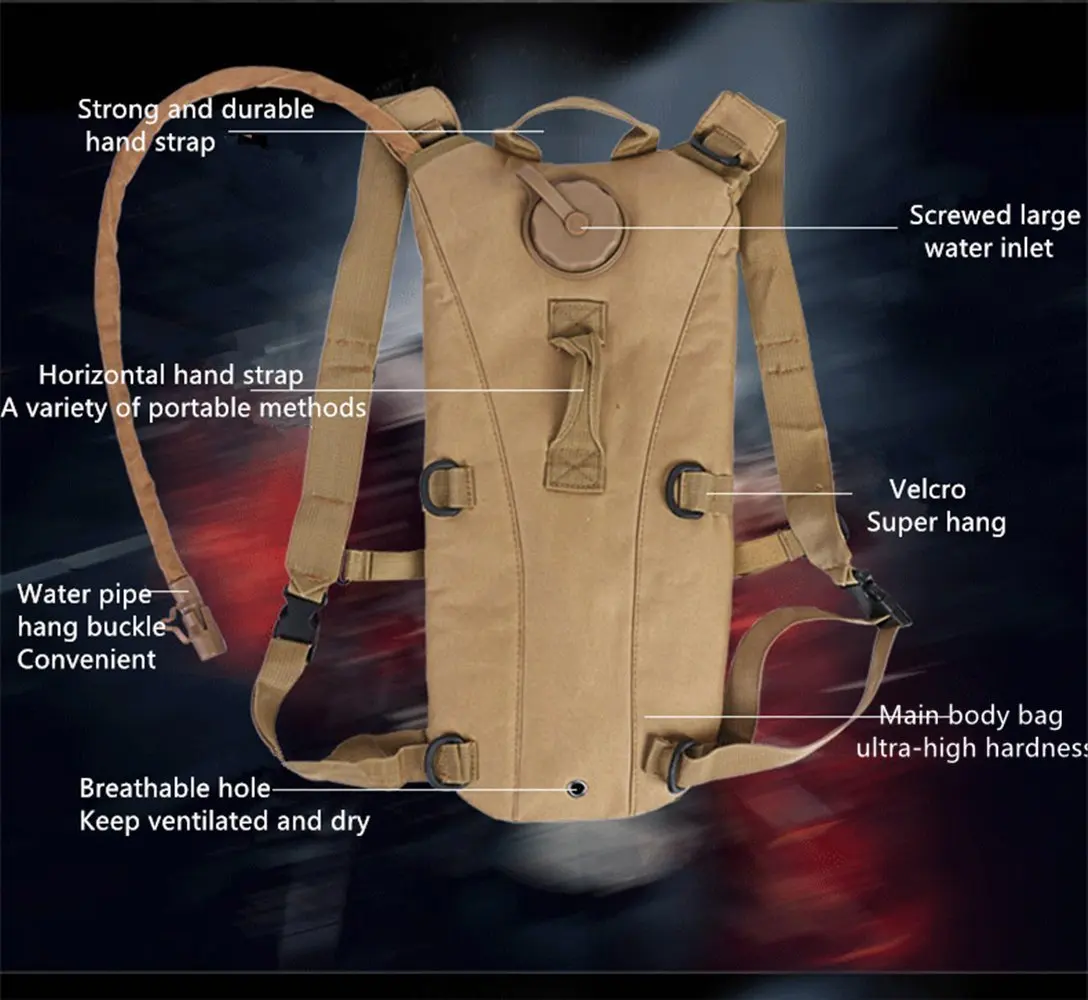3L Water Bag 3 Liter 100 Ounce Hydration System Bladder Backpack Water ...