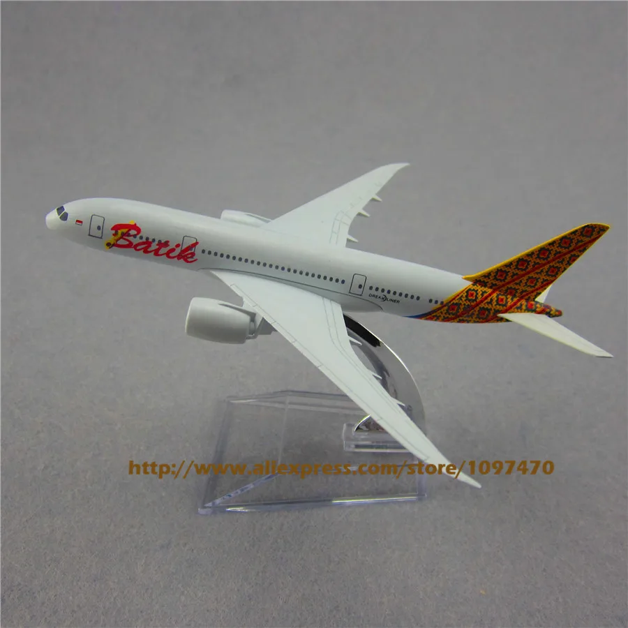 16cm Alloy Metal Air Indonesia Batik Airlines Plane Model Boeing 787 ...