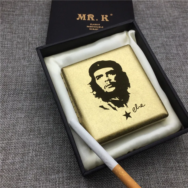Personalized Che Guevara Copper Cigarette Case Box Male Metal Cigarette ...