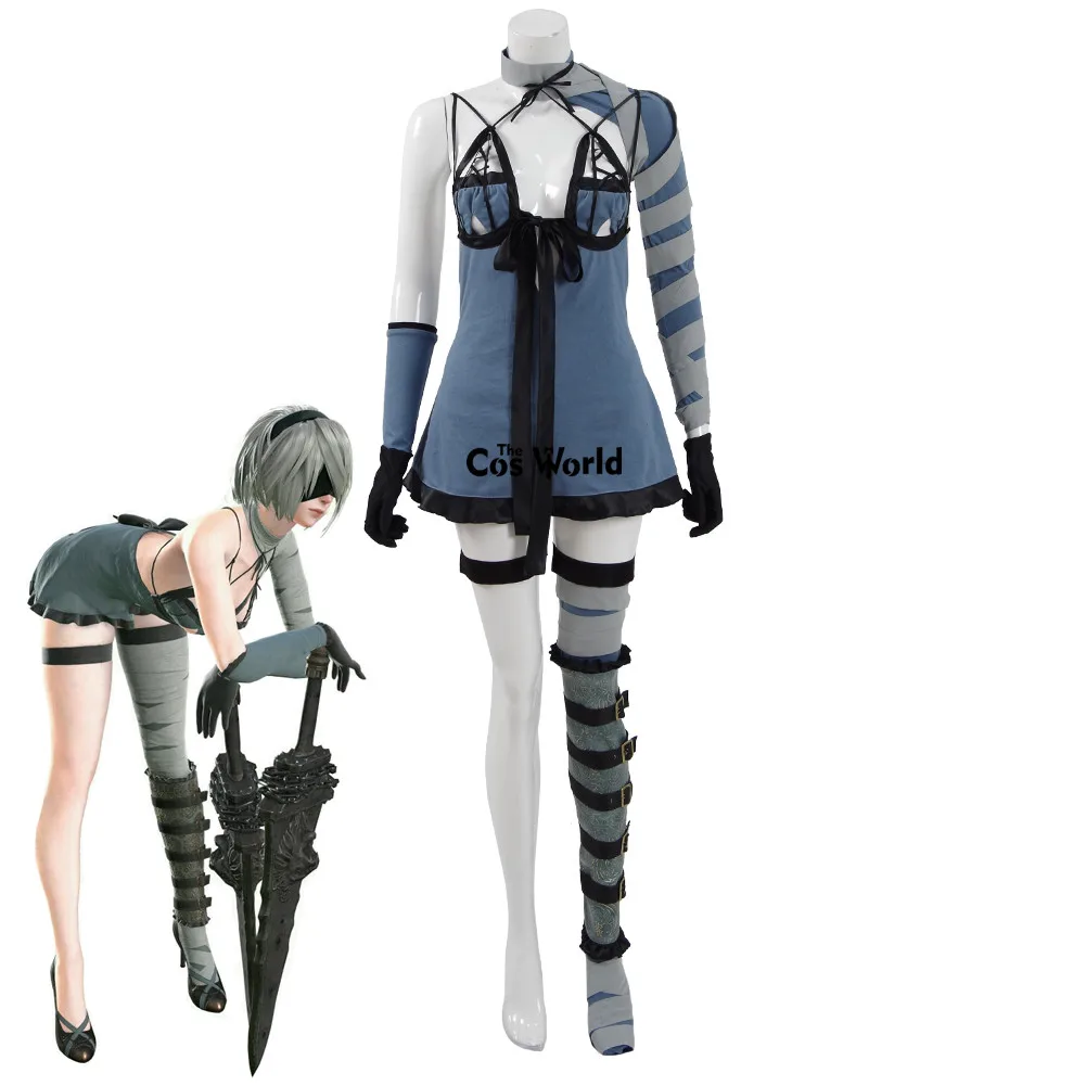 Nier:automata Kaine Tube Tops Dress Uniform Outfit Games Cosplay ...