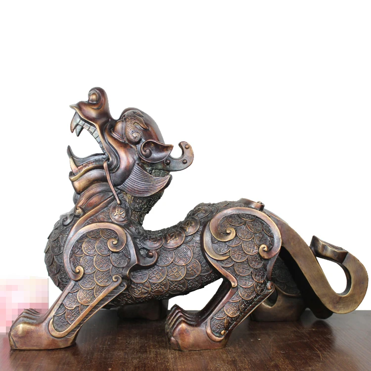 Yu Zhuo bronze copper Zhaocai brave Home Furnishing ornament crafts ...