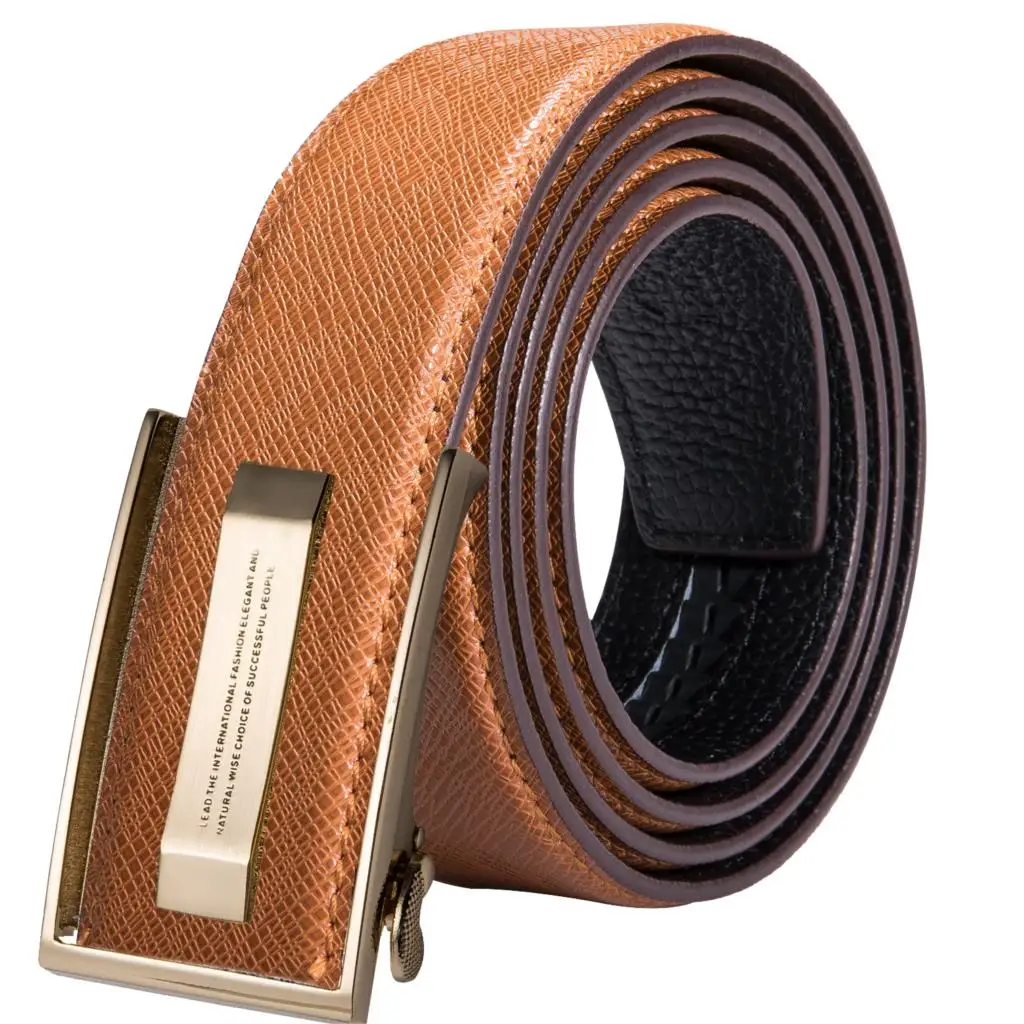 Hi Tie Cinturón de cuero para hombre, correa de cuero genuino para ...