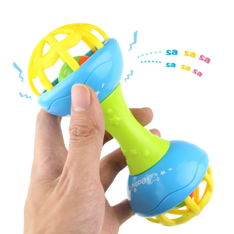 Baby Kids Hand Shaking Instrument Rattle Jingle Handbell Musical Early ...