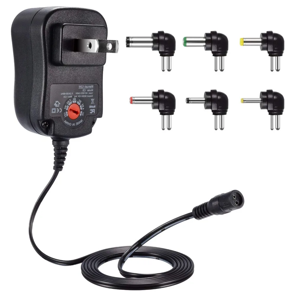 3V 4.5V 5V 6V 7.5V 9V 12V 2A 2.5A AC DC Adaptor Adjustable Power ...