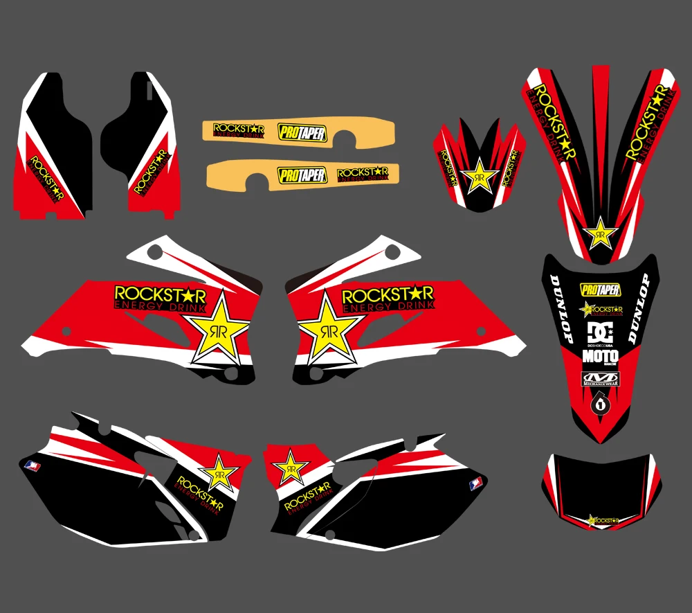 H2CNC GRAPHICS & BACKGROUNDS DECAL STICKERS Kit for Yamaha WR250F ...