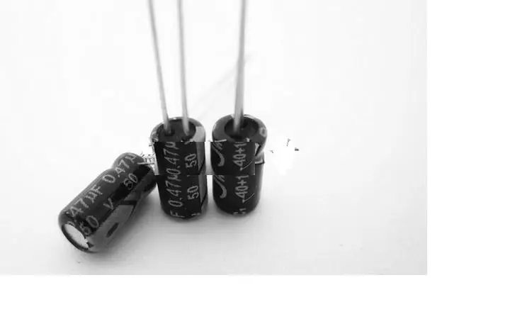 100pcs capacitor 50 where v0. 47 uf 0.47 UF50V authentic aluminum ...