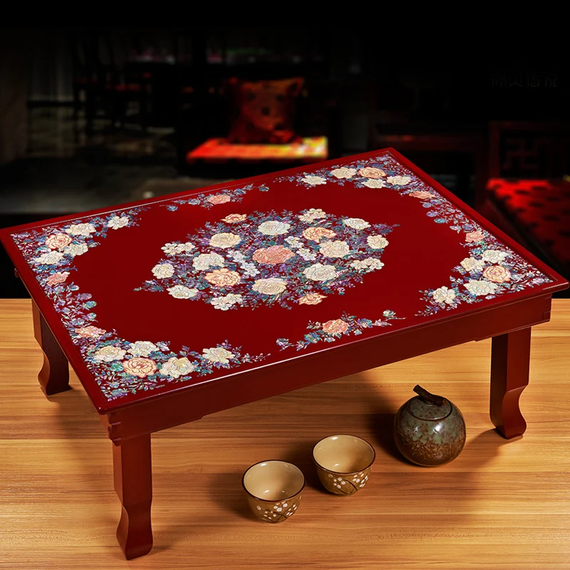 [Shell Caving] Tatami Hand made Classic Water Tea Board Large Tea Table ...
