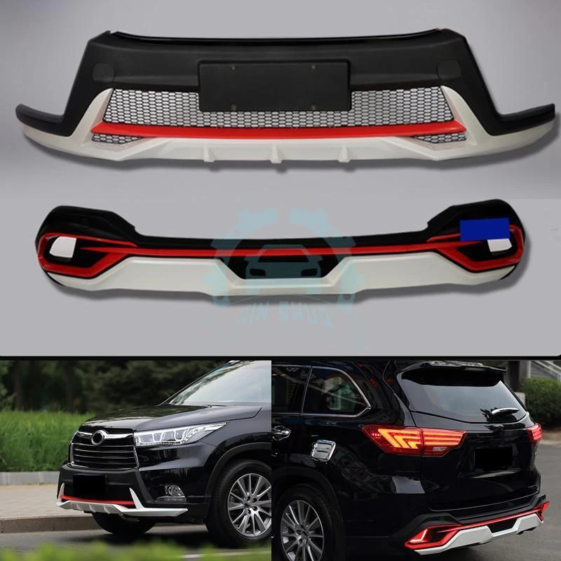 Abs Black Silvery Red Body Kits For Toyota Highlander 2015-2018 Front ...