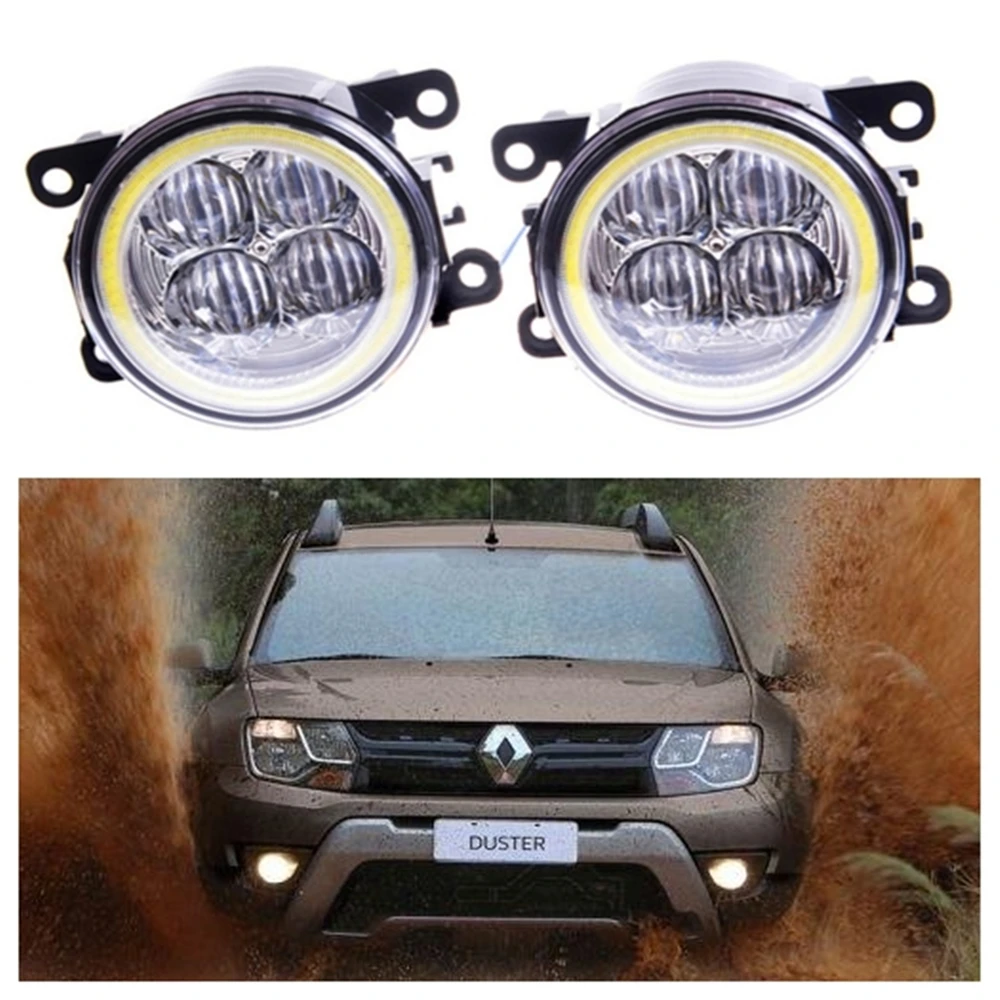 For Renault DUSTER Closed Off Road Vehicle 2012 2015 Angel eye LED fog ...
