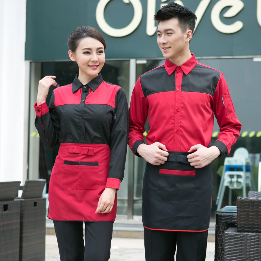 Hotel Waiter Waitress Uniform Autumn Winter Female Restaurant Work ...