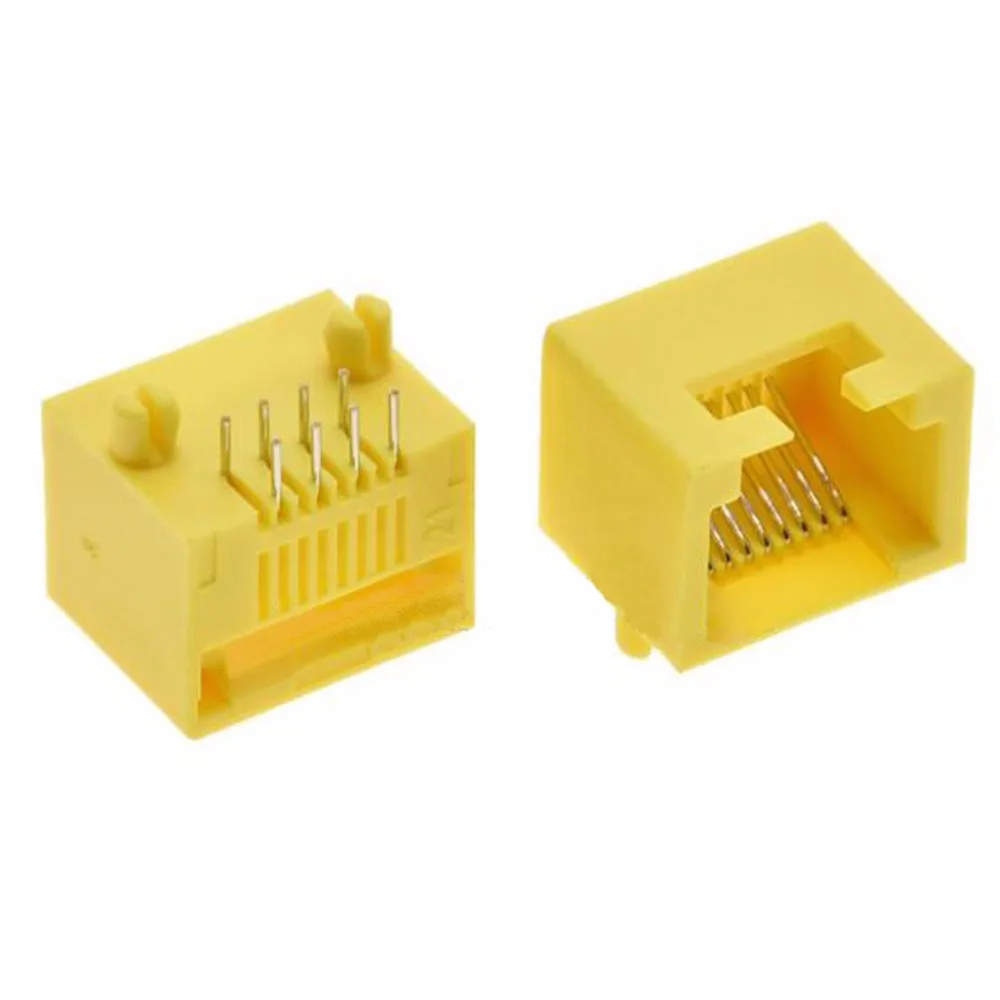 10pcs Rj45 8p8c Network Port Socket 8p8c Female Pcb Mount Modular ...