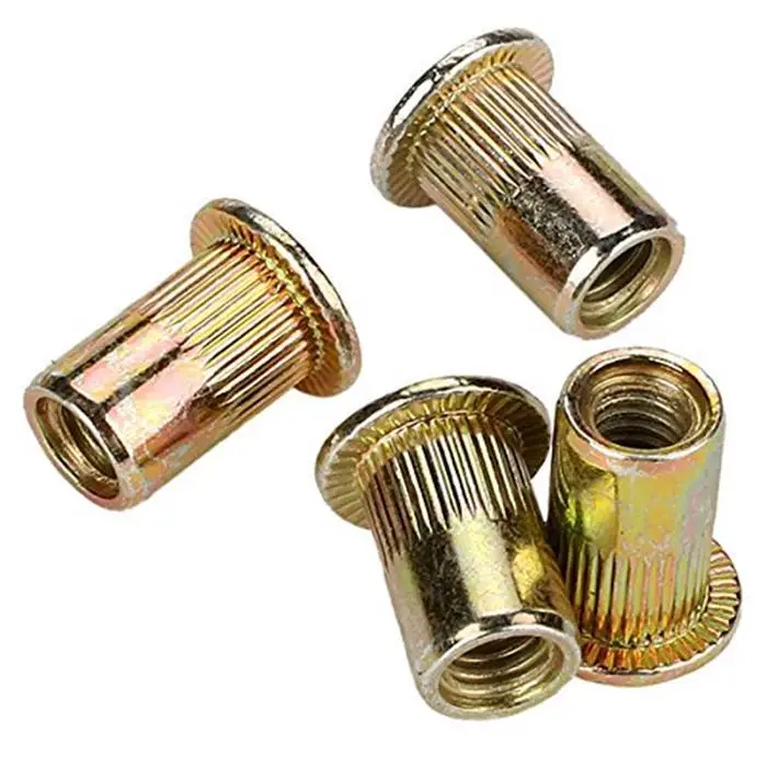 50 pcs M6 Flat Head Galvanization Insert Rivet Nut Accessories package ...