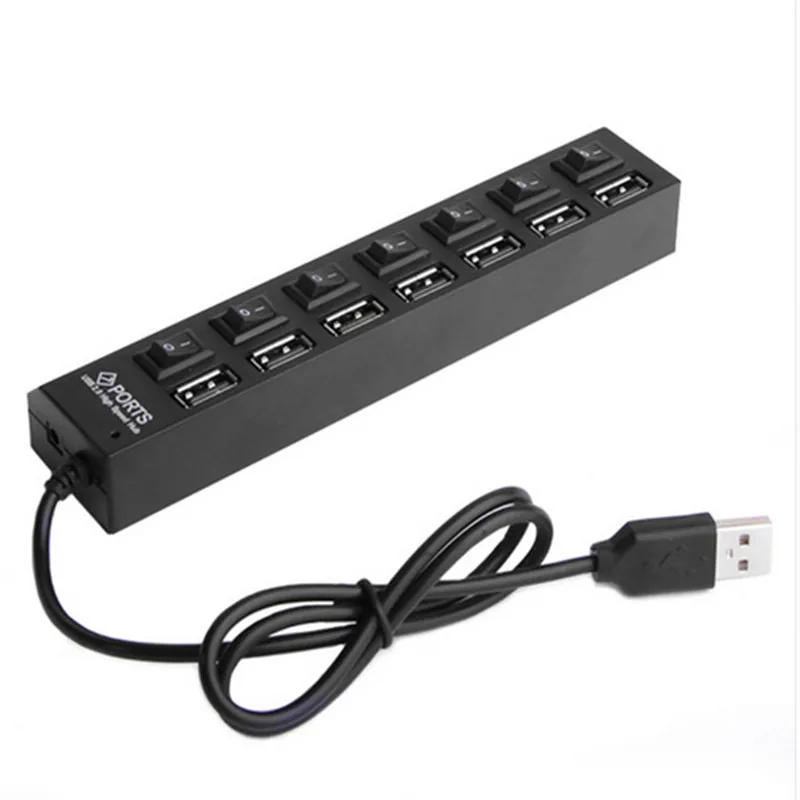 Multi 7 Ports High Speed Usb Hub 2 0 480mbps Hub Usb On Off Switch