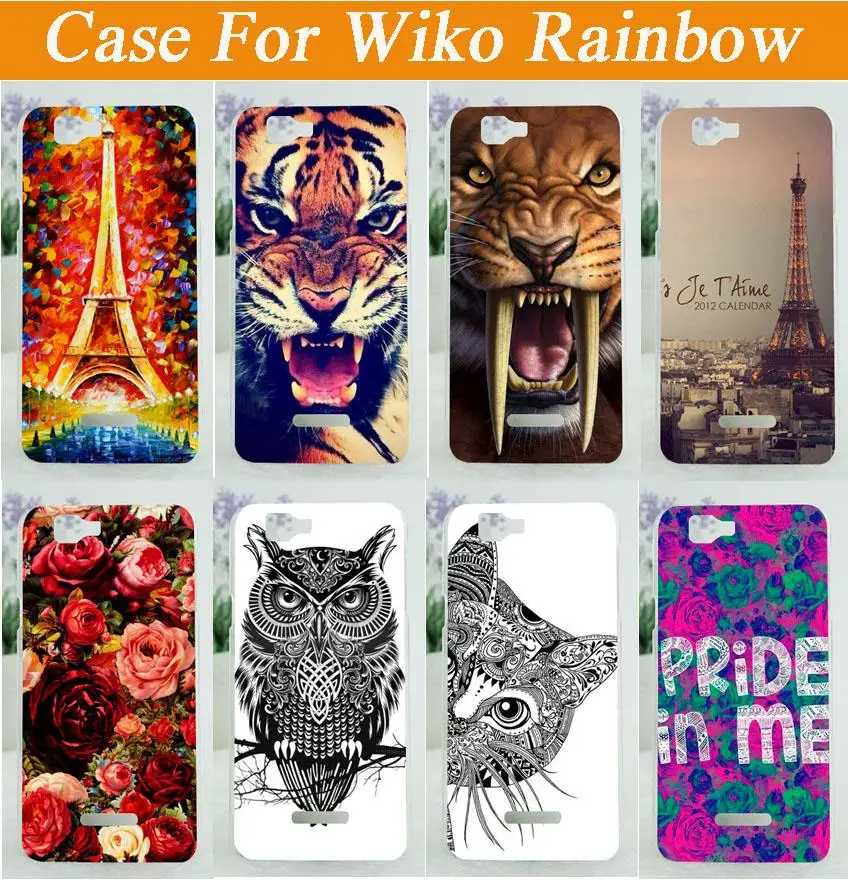 High Quality painting cover case for Wiko Rainbow / diy painted colored ...