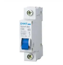 CHINT DZ47-60 C60 1P 60A Household miniature Circuit Breaker with over current and Leakage ...