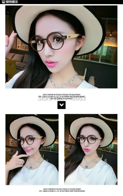 Agstum 48mm Handmade Bamboo Vintage Round Glasses Frame Optical Eyegla Cinily