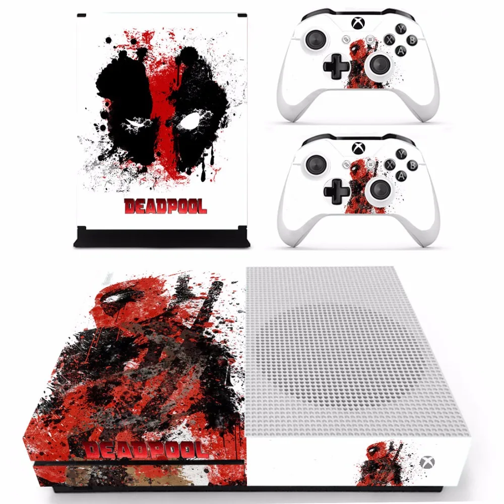 Deadpool Skin Sticker for Microsoft Xbox One S Console and Controllers ...