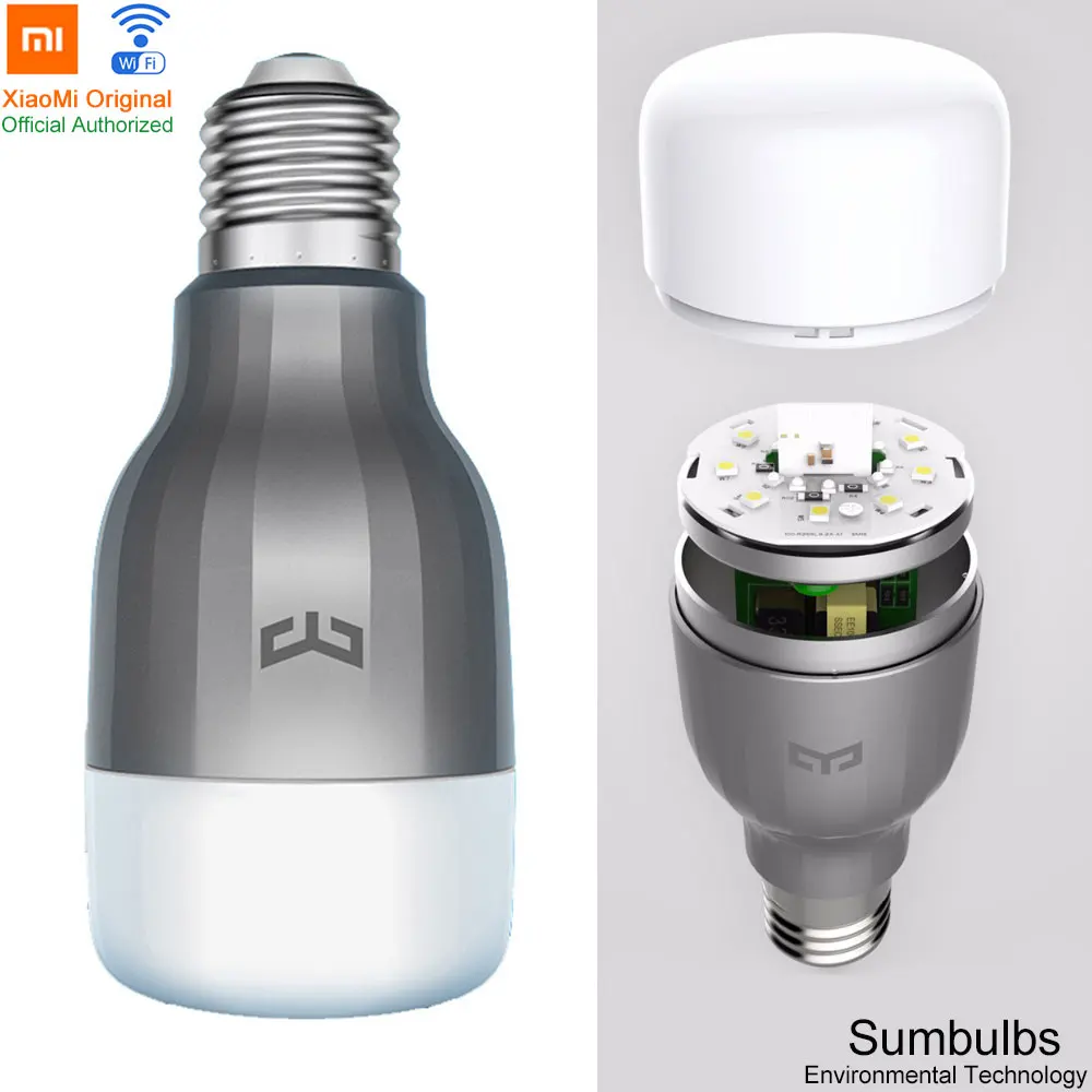 Original XiaoMi Yeelight 16 Million Colors E27 LED Bulb Smart Light ...