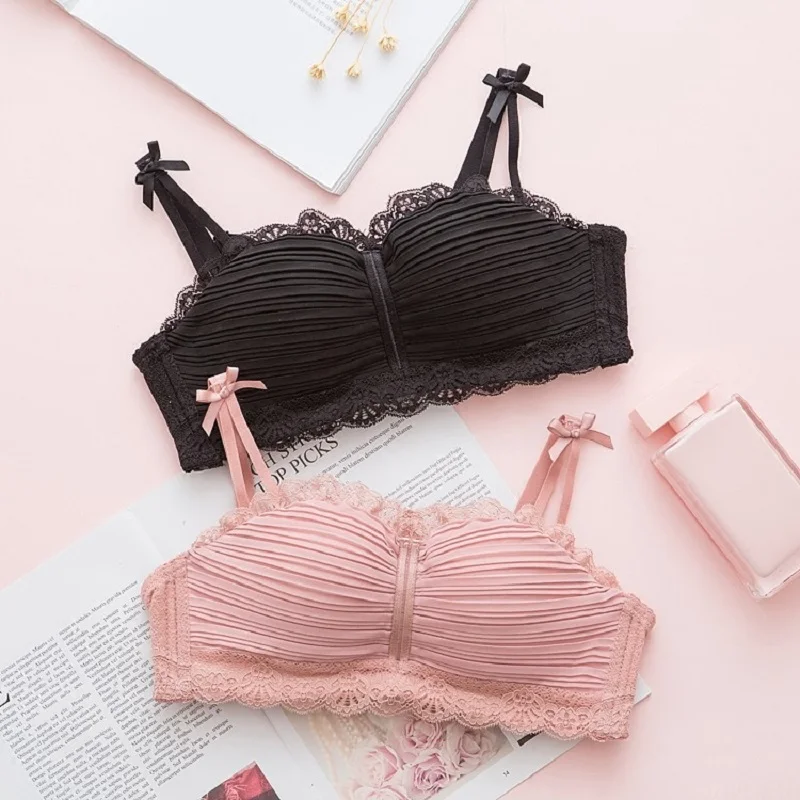 Kids Underwear Suit Teenager Girl Bra Lace Training Bra Sets No Steel ...