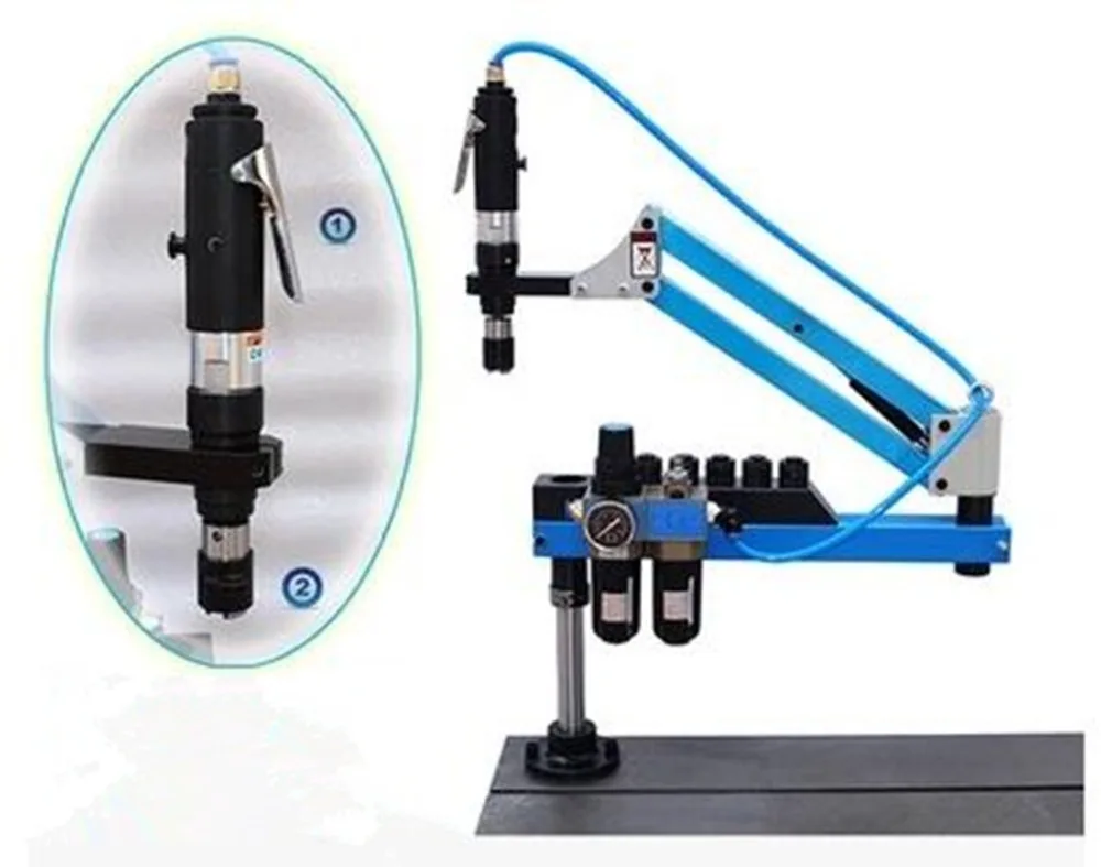 Universal Flexible Arm Pneumatic Air Tapping Machine 360 degree Angle 1900mm M3 M12 Brand new ...