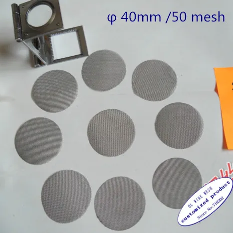 50 mesh/60 mesh filter discs customized diameter (20mm/30mm/40mm/50mm ...