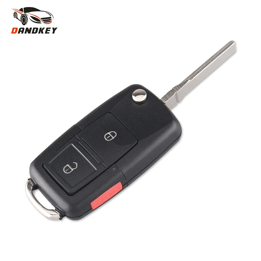 Dandkey Flip Folding 3 Buttons Car Remote Key Shell Case Fob For ...