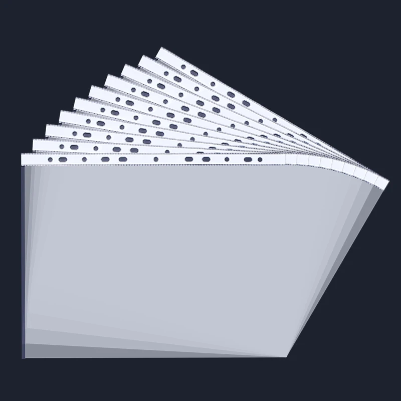 1 Pack 100 Sheets Office PP Transparent File Cover A4 11 Holes For ...