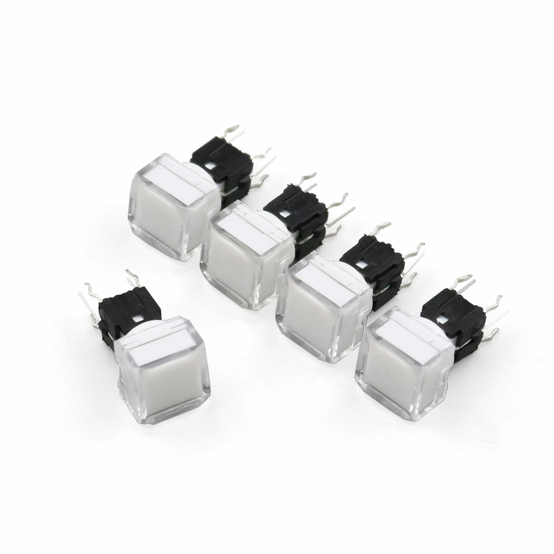 5Pcs TS5 Series Square 9.2*9.2mm With LED Momentary SPST PCB Mini Push ...