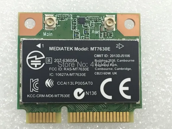 Mediatek MT7630E 하프 미니 PCI E 와이파이, 블루투스 호환 4.0 무선 카드, HP 710418 001 ...