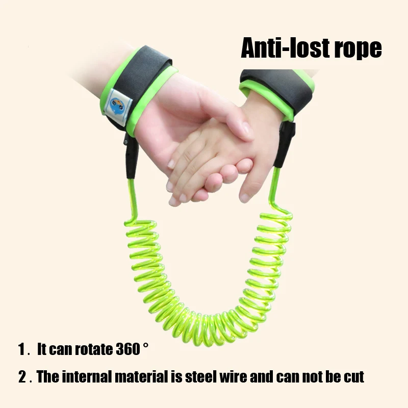 Child Anti lost Rope Spiral Handcuffs Colorful Elasticity Of Wire ...