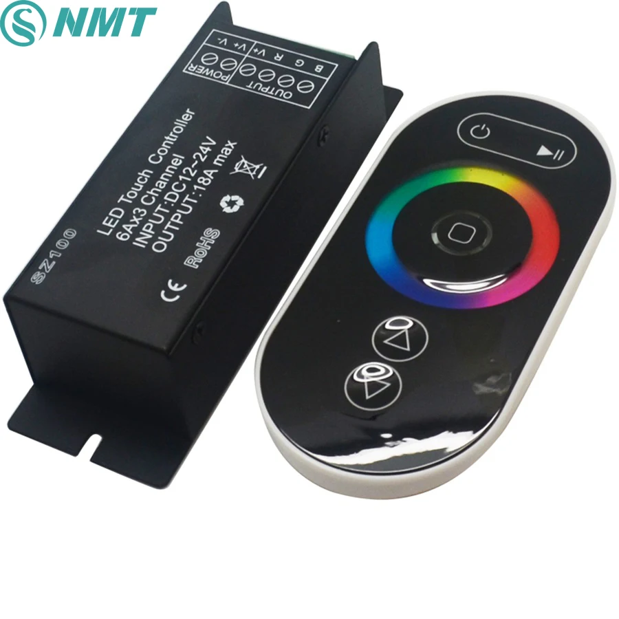 1pcs Dc12v Dc24v 18a 3 Channel Common Anode Rf Wireless Rgb Touch ...