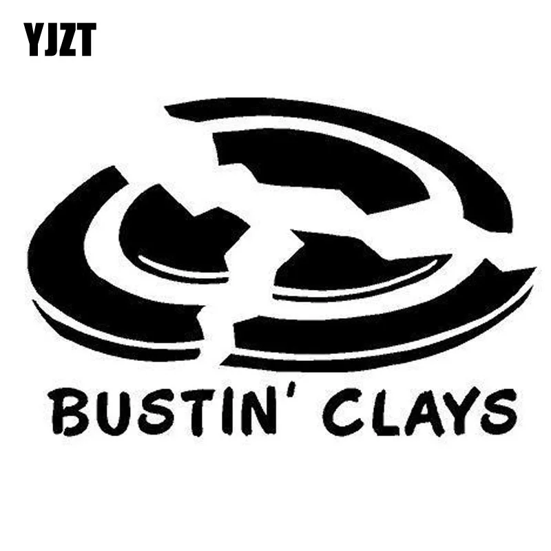 YJZT 14.7X9.9CM BUSTIN' CLAYS Busting Shooting Sports Trap Shoot Fun ...