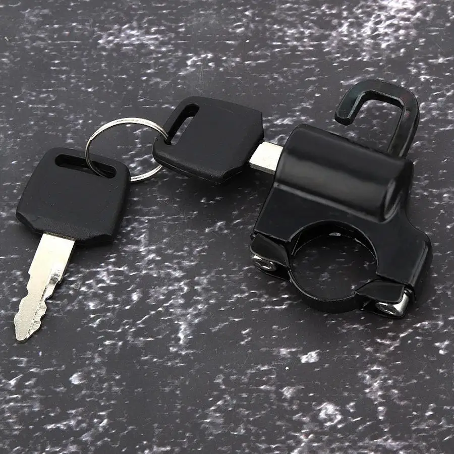 Universal Motorcycle Helmet Lock 22mm Handlebars Helmet Security Lock ...