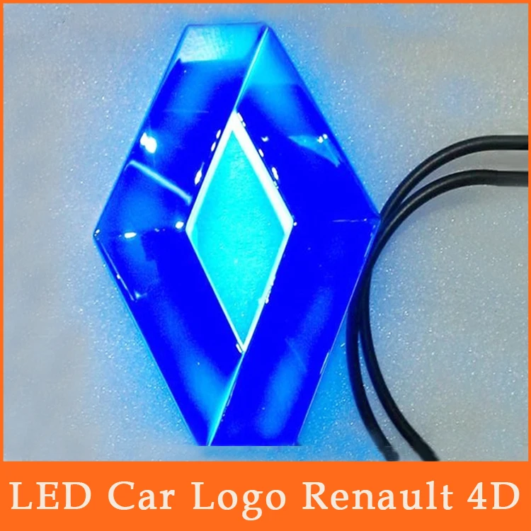 4D Renault LED Car Logo Light Car Badge LED Lamp Auto Emblem Led Light ...