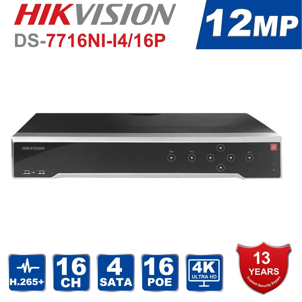 HIKVISION H.265 4K NVR 16CH DS 7716NI I4/16P Professional POE NVR for ...