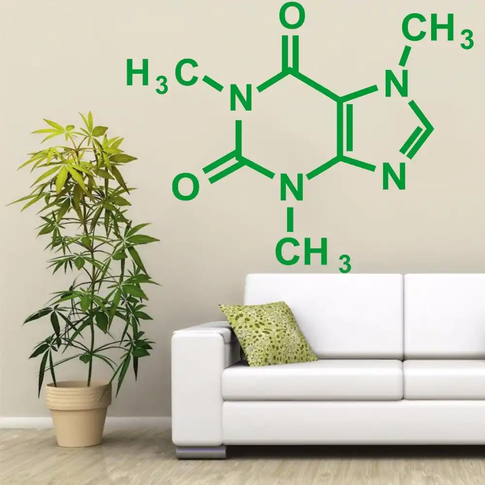 Chemistry Wall Decal School Class Room Decoration Caffeine Molecule ...