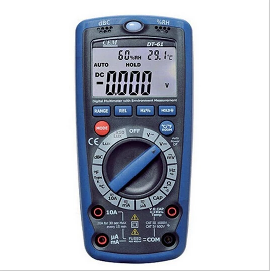 CEM DT 61 6 in 1 Digital Multimeter with Environment Measurement 20,000 ...