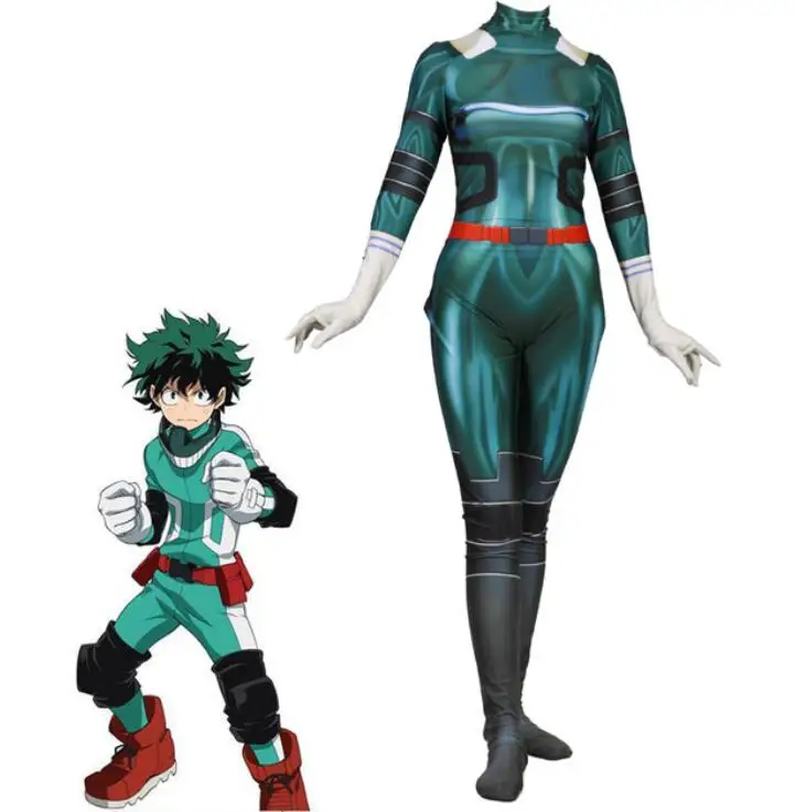 Anime Boku no Hero Academia Deku Izuku Midoriya Costume My Hero ...