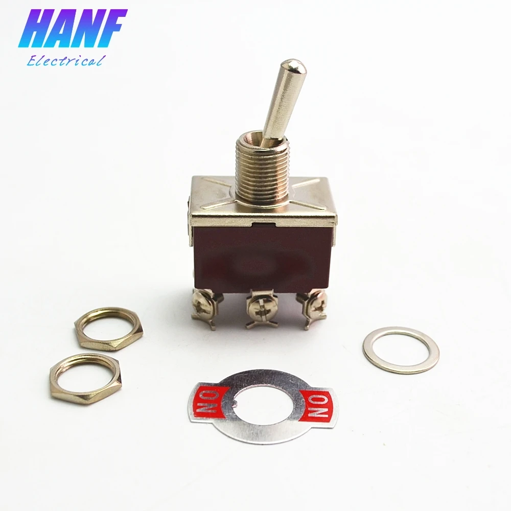 1pcs DPDT ON ON 2 Positions Industrial Toggle Switches 6pins 15A 250V ...