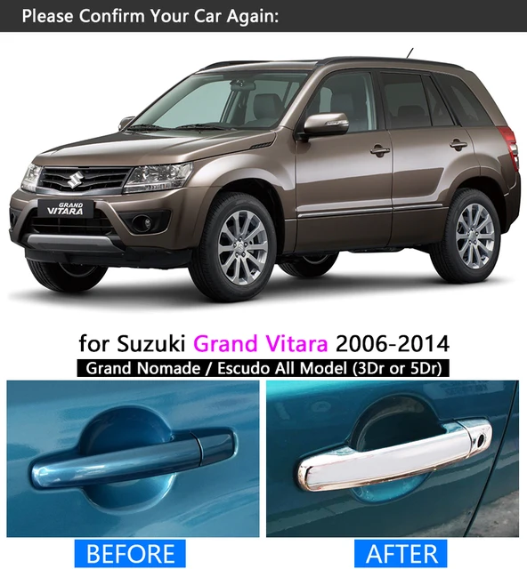 For Suzuki Grand Vitara 2006 2014 Chrome Handle Cover Trim Set Grand Nomade Escudo 2007 2009 2010 2012 Accessories Car Styling Car Stickers AliExpress