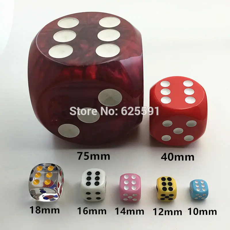 40mm Big dice Multi Colored Plastic Big Size Dices Funny Toys ...