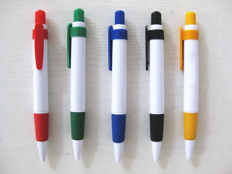 low price white fat ballpoint pen with custom logo cheap pen simple pen ...