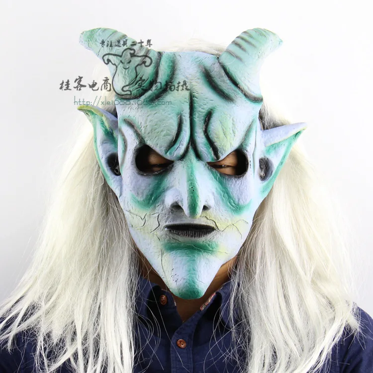 W&M Halloween Party Mask 3D clown Latex Masquerade masks cos Silver ...